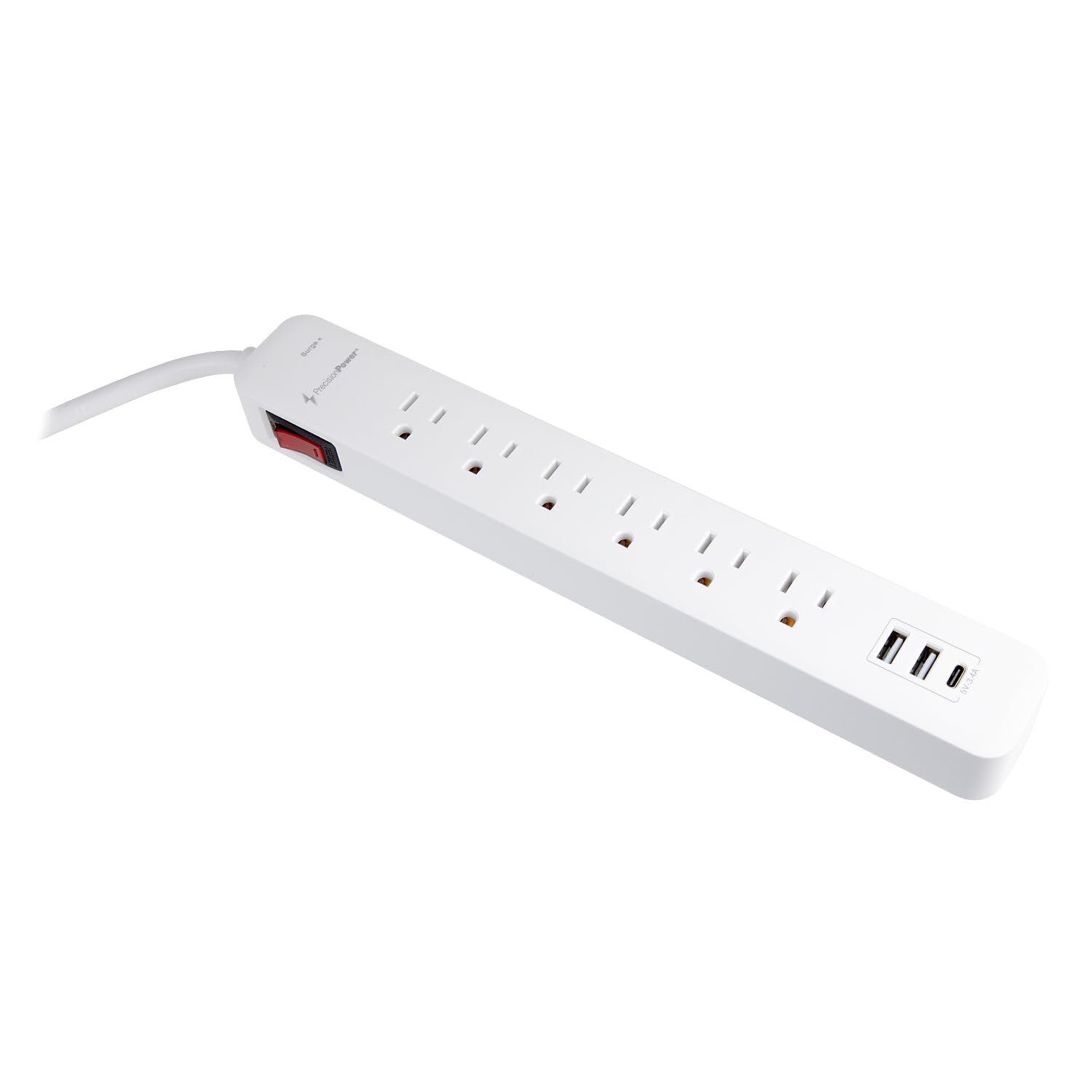 Amazon.com: 6 Ft Surge Protector Power Strip | 6 AC Outlets with 3 USB ...