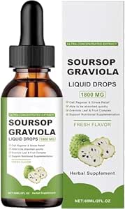 Amazon.com: 100% Pure Organic Soursop Extract, Soursop Multivitamin Liquid Drops, Tindedly ...
