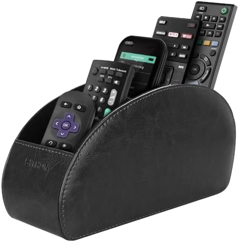 Amazon.com : Arniche PU Leather Remote Control Holder,Arc Shape Remote ...