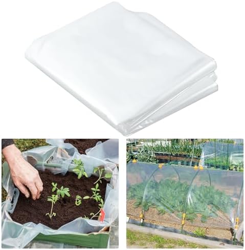 Greenhouse Plastic Sheeting, Heavy Duty Polythene Sheeting, 2m x 6m ...