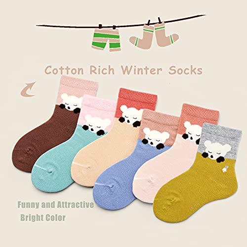 Snapklik.com : Big Girls Cotton Crew Socks Kids Seamless Toe Socks ...
