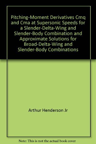 Pitching-Moment Derivatives Cmq and Cma at Supersonic Speeds for a ...