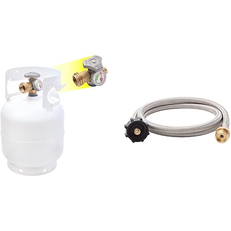 Amazon.com : Flame King 5lb Steel Propane Tank + 5FT Standard Adapter ...