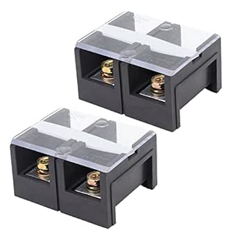 Double Rows Terminal Strip, 600V 100A Black Double Rows Covered ...