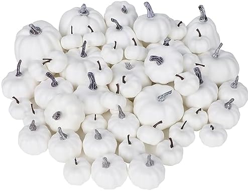 Amazon.com: 24 Pcs Bulk Assorted Rustic Harvest Artificial Pumpkins ...