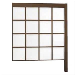 Amazon | LIXIL TOEX Gスクリーン 角格子タイプ クリアマットパネル段数 4段 連結本体 H24 W20 【リクシル】 【アルミフェンス 柵】 木調カラー 柿渋 | フェンス・垣