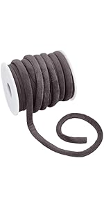 Amazon.com: OLYCRAFT 11 Yards 8mm Soft Velvet Round Cord Black Velvet ...