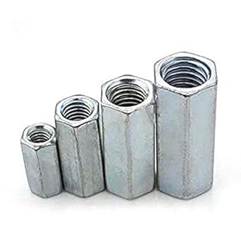 5Pcs M6/M8/M10/M12 Rod Coupling Hex Nut/Galvanized Long Hex Nut ...
