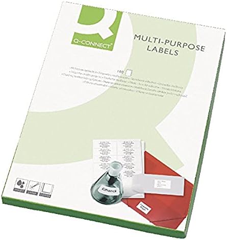 Q-Connect Multi-Purpose Label 199.6x289mm 1 per A4 Sheet Pack of 100 ...