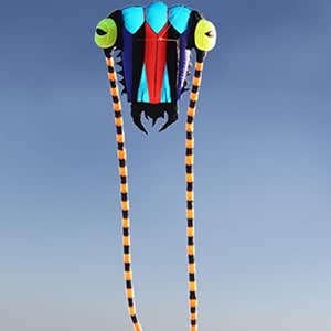 Amazon.com: 2 SQ.M. Blue Trilobite Kite for Adults Kids Solid Soft ...