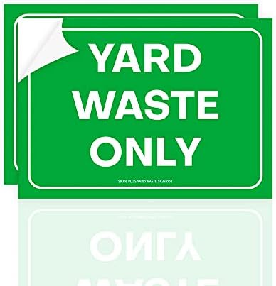 Amazon.com: Yard Waste Only Sticker Decal Sign for Garbage Cans and ...
