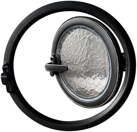Retro Round Shed Window with Tempered Glass & Handle - Galvanized Frame ...