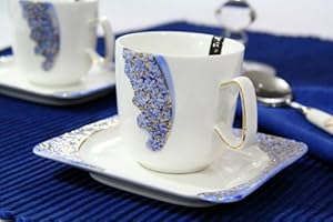 Buy Devnow Ceramic ECLAT Fleur Tea Set Online at Low Prices in India - Amazon.in