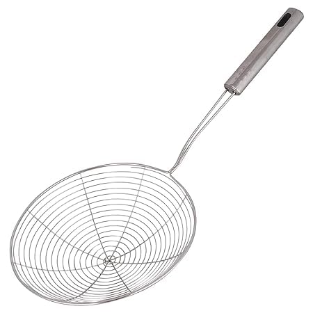 Buy Puri Strainer, Stainless Steel Deep Fry Jhara Mesh Laddle Jharni ...
