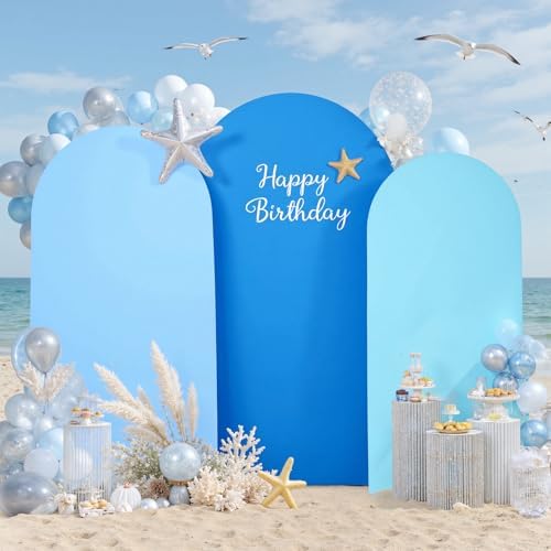 Amazon.com : 7.2ft 6.6ft 6ft Blue Royal Blue Arch Cover Set of 3 ...