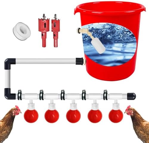 Amazon.com: 5 PCS Automatic Chicken Waterer Cups Sets, 1/2" PVC ...