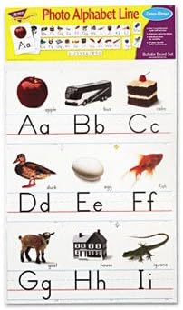 TREND Alphabet Line Bulletin Board Set, Photo Alphabet Cards, Zaner ...