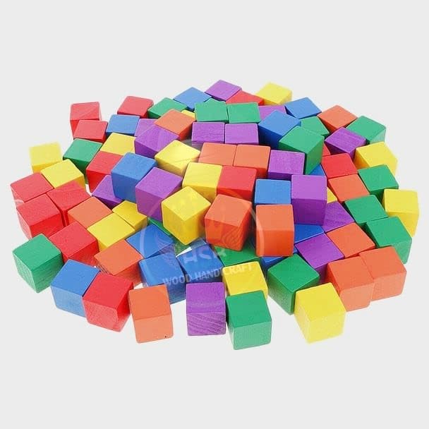 H S B Handicraft Wooden colourfull Cubes | Smooth colourfull Cubes for ...