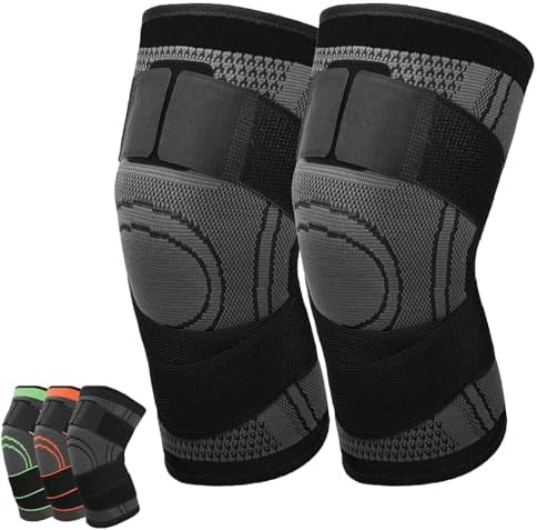 Ofrdncy 2 pieces Knee Sleeve, Knee Pads Compression Fit Support -for ...