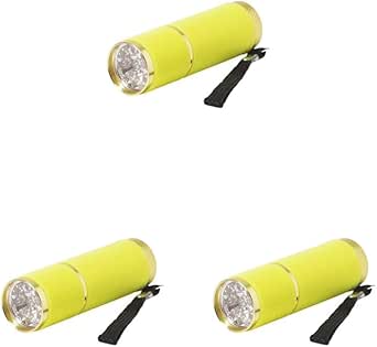 Amazon.co.jp: Set of 3 Flashlight Mini Ultraviolet Light Identification ...