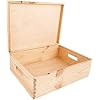 Creative Deco XL Large Plain Wooden Storage Box | 40 x 30 x 14 cm (+/-1 ...