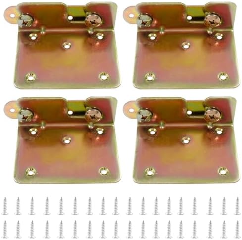 Amazon.com: Hordion 4 Sets Bed Brackets Bed Rail Fittings, Heavy Duty Bed Frame Hooks Non ...