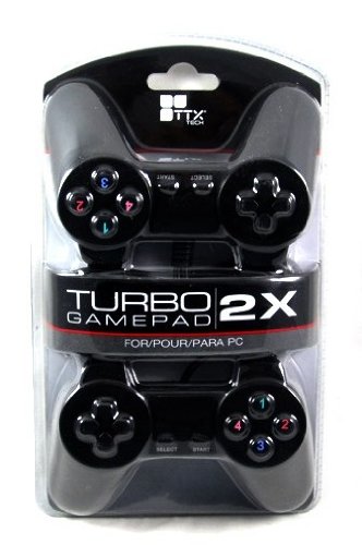 Amazon.com: PC Turbo Rumble Gamepad 2 Controller Pad Pack 12 Buttons ...
