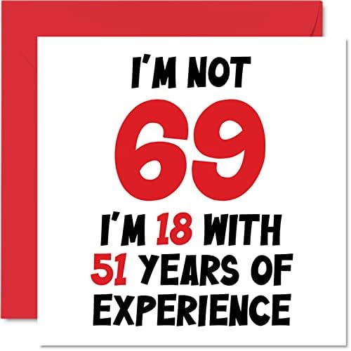 Amazon.com : Ziwenhu Cheers to 69th Birthday Card for Women Men,Funny ...