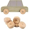 Amazon.com: Wooden Wheels, 150 PCS, 1.18 inches, Treaded Wooden Tires ...