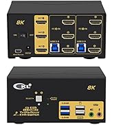 Amazon.com: CKL HDMI KVM Switch 2 Port Dual Monitor Extended Display ...