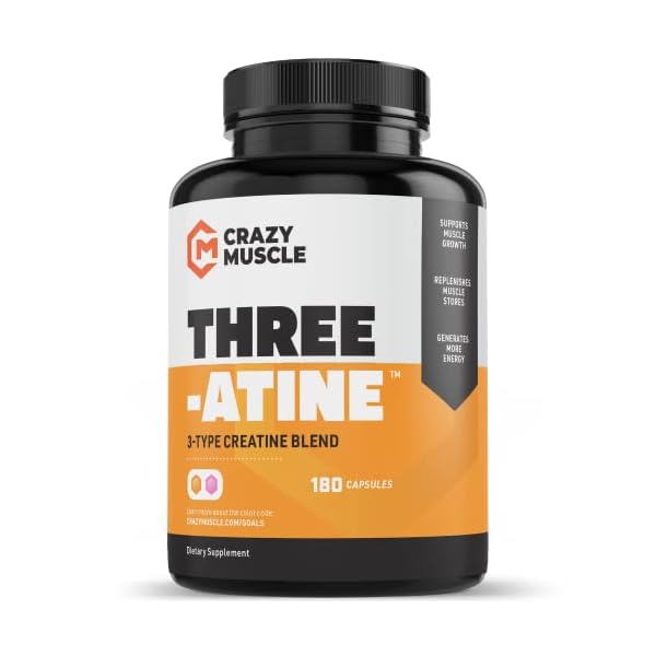 Crazy Muscle Creatine Monohydrate Capsules – Easy to Swallow – High ...