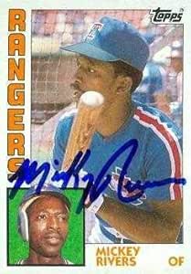 Amazon.com: Mickey Rivers autographed Baseball Card (Texas Rangers ...