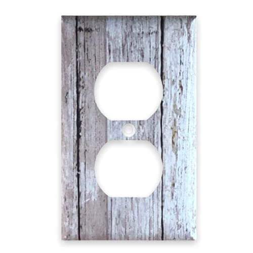 Amazon.com: Whitewash Weathered Wood Design Decorative Plastic Duplex ...