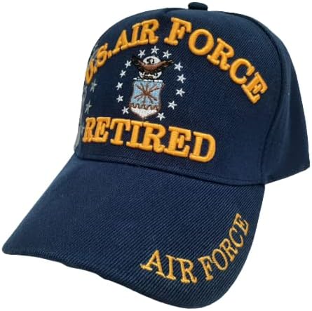 U.S. Air Force Retired Baseball Cap Navy Blue Embroidered at Amazon Men ...