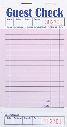 Amazon.com: Fred's Favorite Pink Guest Check Books for Servers (10 Pack ...