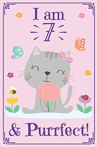 7 Year Old Girl Journal: with MORE CAT ART INSIDE! Blank and lined ...