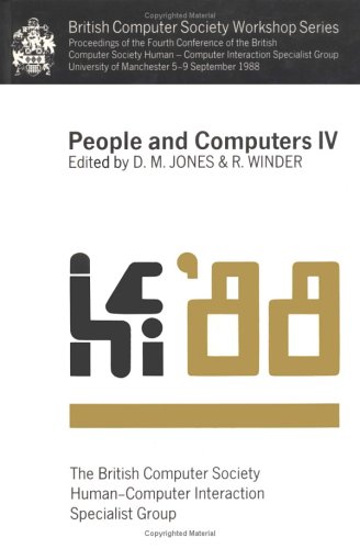 Buy People and Computers IV (British Computer Society Workshop Series ...