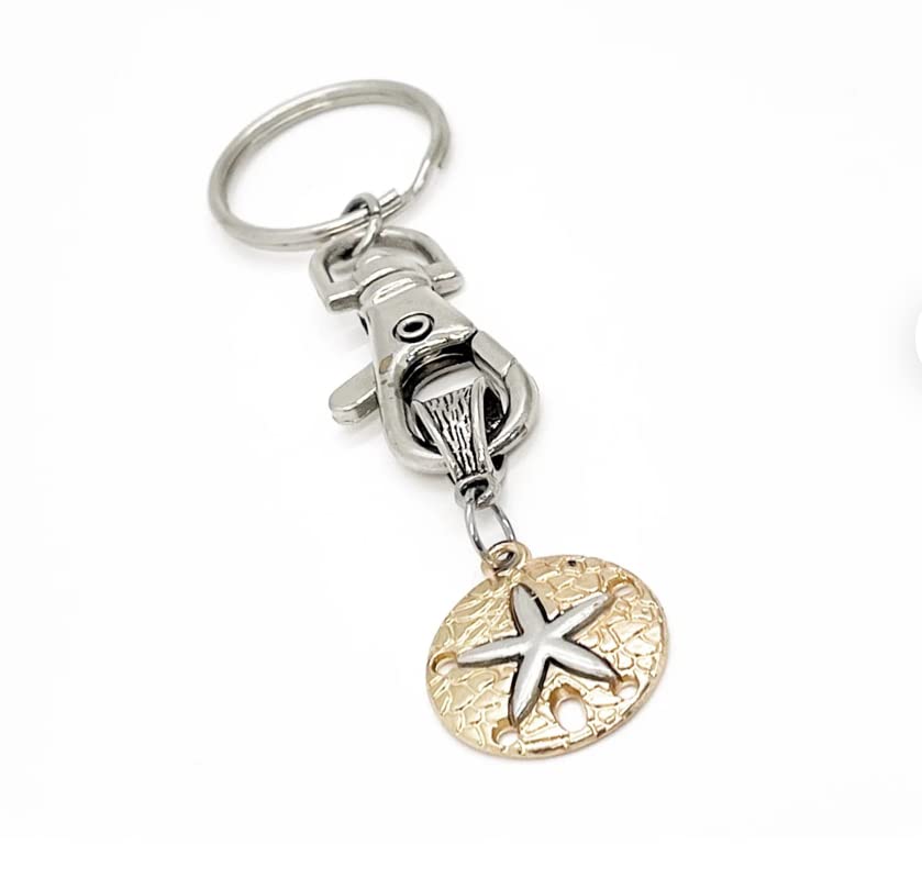 Amazon.com: Sand Dollar Keychain, Beach Lover Gift, Sand-Dollar Gifts ...