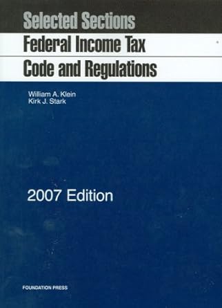 Amazon.com: Federal Income Tax Code and Regulations: Selected Sections ...