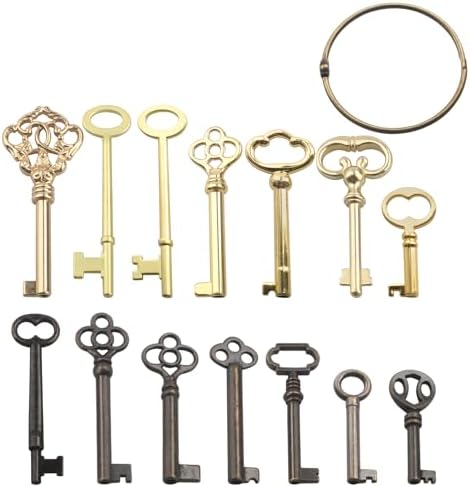 14-Key Skeleton Key Set,Universal Skeleton Replacement Keyx, Vintage ...