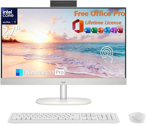 Amazon.com: HP All in One Desktop Computer 27 Inch Touchscreen, MS ...