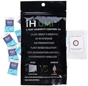 Amazon.com: IHUMI 65-Percent RH Humidity Packs 63 Gram,2-Way Humidity ...