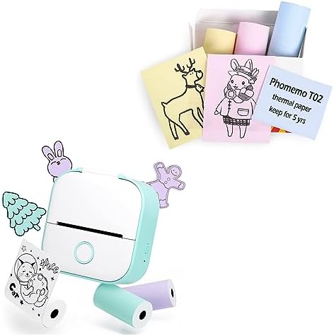 Amazon.com: Memoqueen Mini Pocket Sticker Printer T02 Portable ...