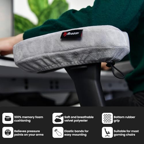 Snapklik.com : Arozzi Memory Foam Armrest Pads For Gaming Chair