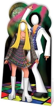 Amazon.com: Disco Couple Stand In - Stand In Lifesize Cardboard Cutout ...