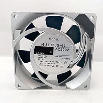 Amazon.co.jp: AC200V 11/9.5W MU1025S-41 10425 104mm 2ピン アルミニウムフレーム冷却ファン : パソコン・周辺機器
