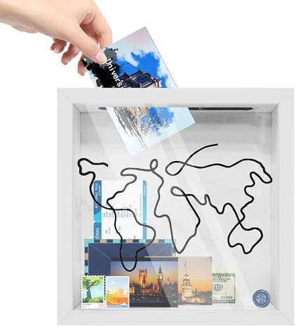 Amazon.com - Adventure Archive Box, Travel Shadow Box with Slot, 8 inch ...