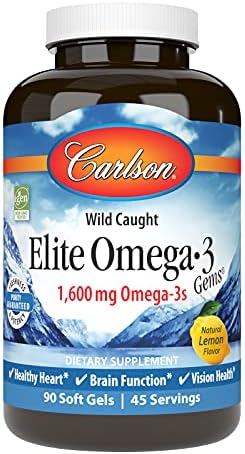 Amazon.com: Carlson - Maximum Omega 2000, 2000 mg Omega-3 Fatty Acids ...