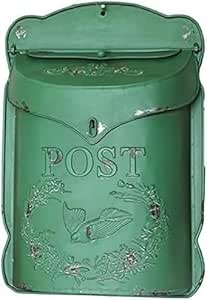 Mailboxes Mailbox Wall Mount Green Wall-Mounted Mailbox Outdoor ...