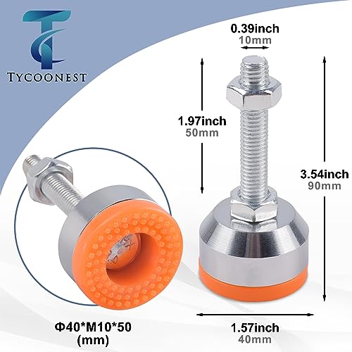 Tycoonest 4 PCS M10 * Thread 50 Leveling Feet Adjustable Carbon Steel ...